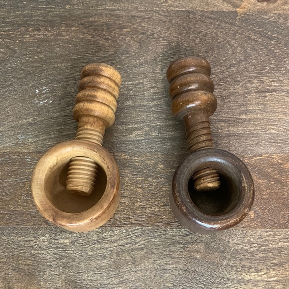 Vintage | Accents | Vintage Knobler Hand Held Wooden Screw Type Nutcrackers Set 2 | Poshmark